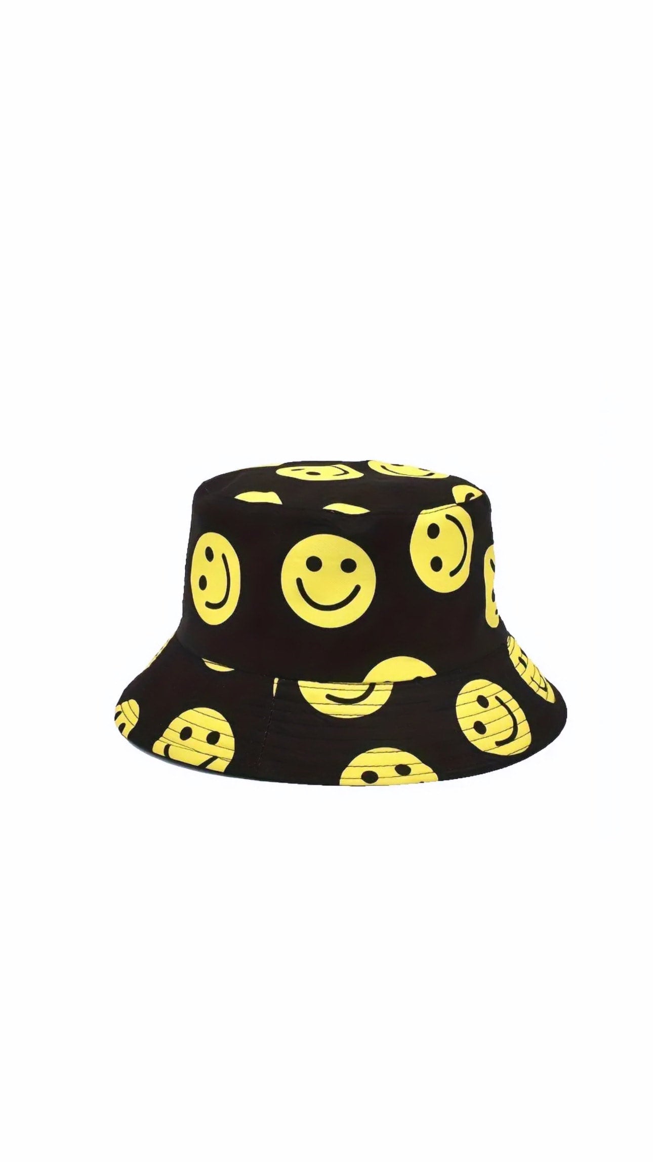 Black Smiley Face Bucket Hat | Alejandra & Co.